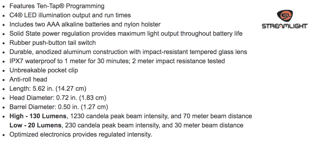 STREAMLIGHT Protac 2AAA White Led Flashlight 88039 - Gun Parts Europe ...